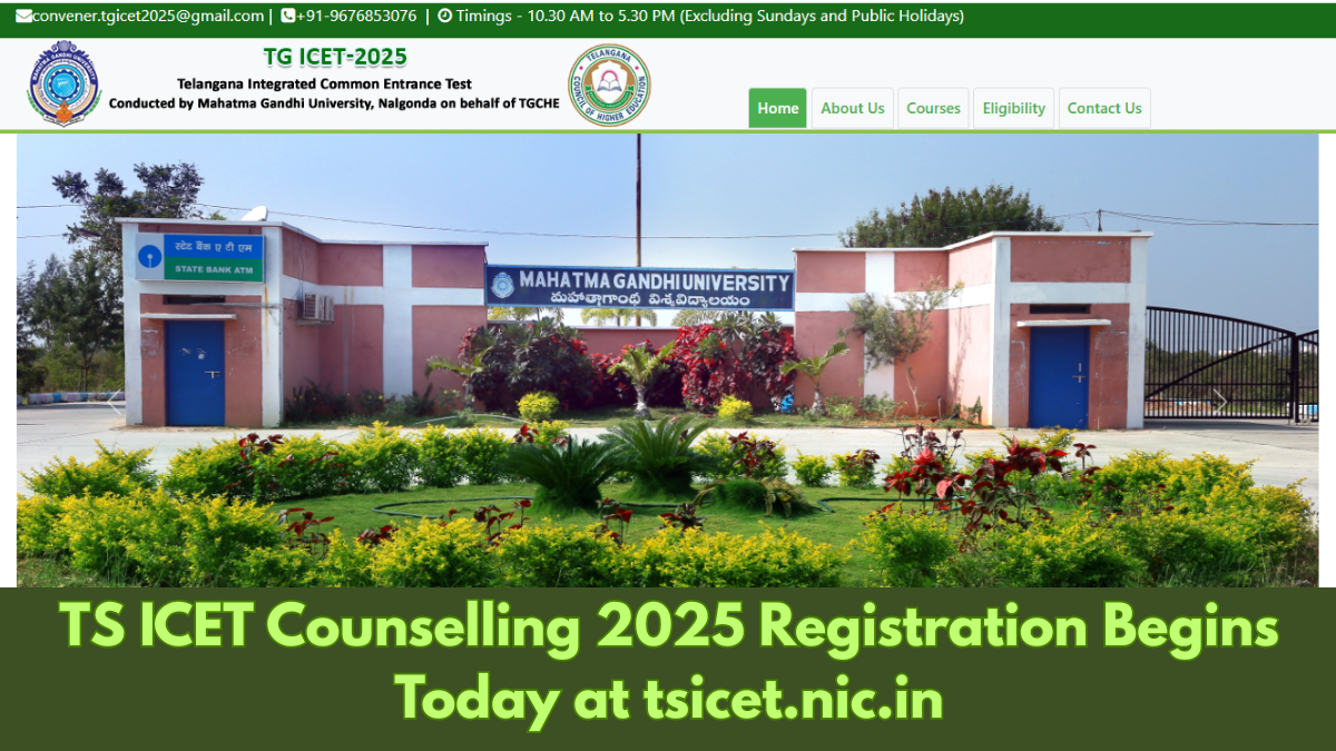 TS ICET Counselling 2025 Registration Begins Today at tsicet.nic.in ...