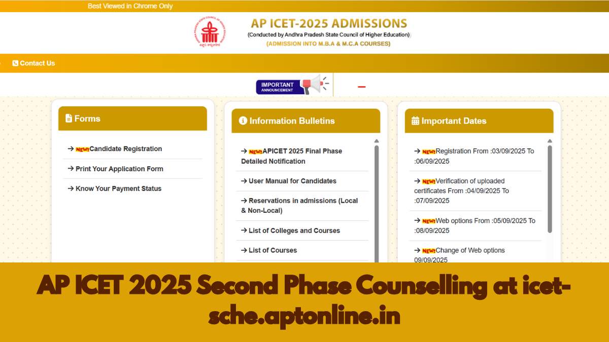 AP ICET 2025: APSCHE Starts Second Phase Counselling at icet-sche ...