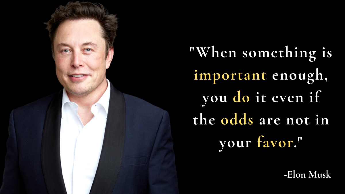 Quote of the Day by Elon Musk!