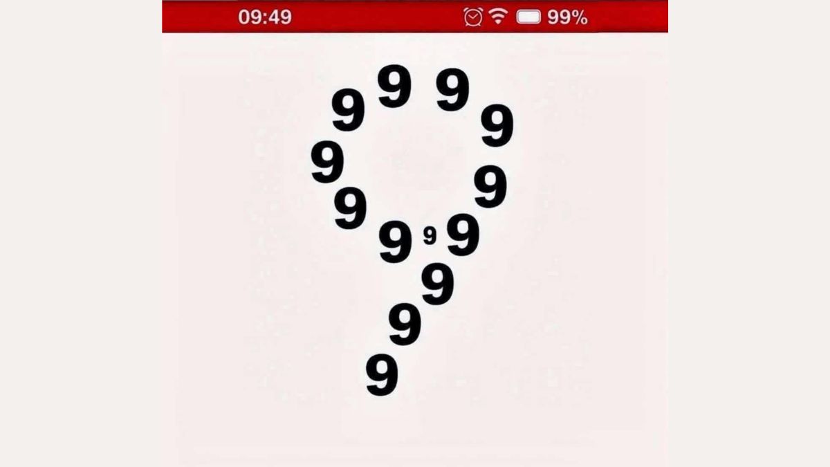 How Many 9s Do You See? Count Them All In 30 Seconds To Prove You Are ...