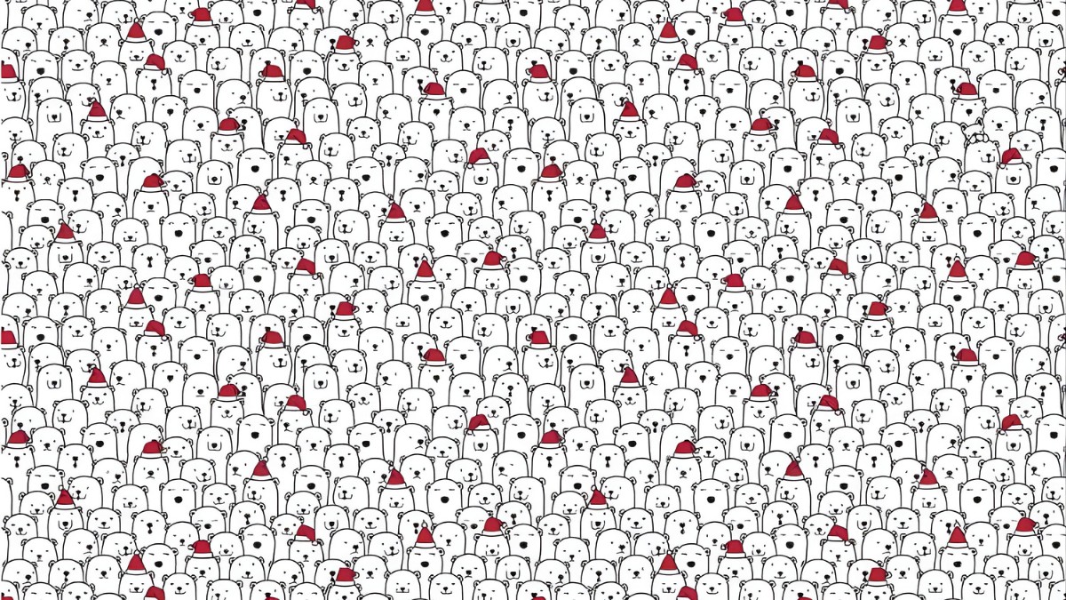 Visual Illusion: Only eagle eyes can spot the dog among polar bears in ...