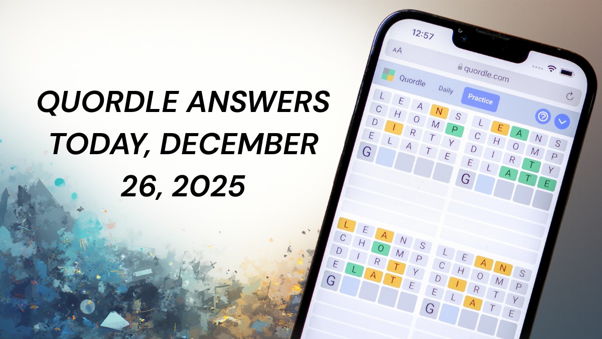 Quordle today hints and answers for December 26 (Game #1432)