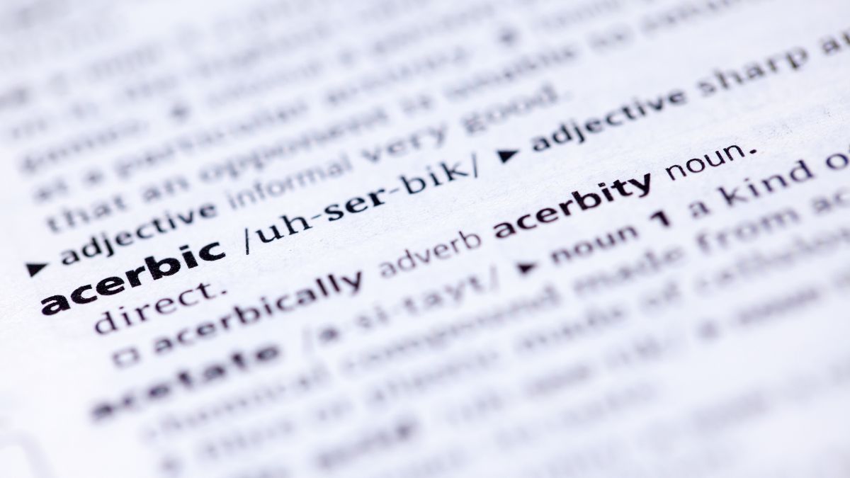 Word of the Day: Acerbic