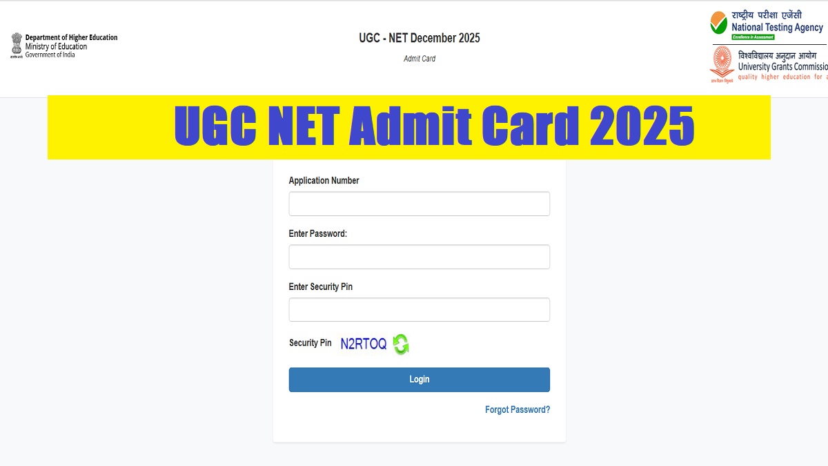 UGC NET Admit Card 2025 Out for January 2 exam: Download Link at ugcnet ...