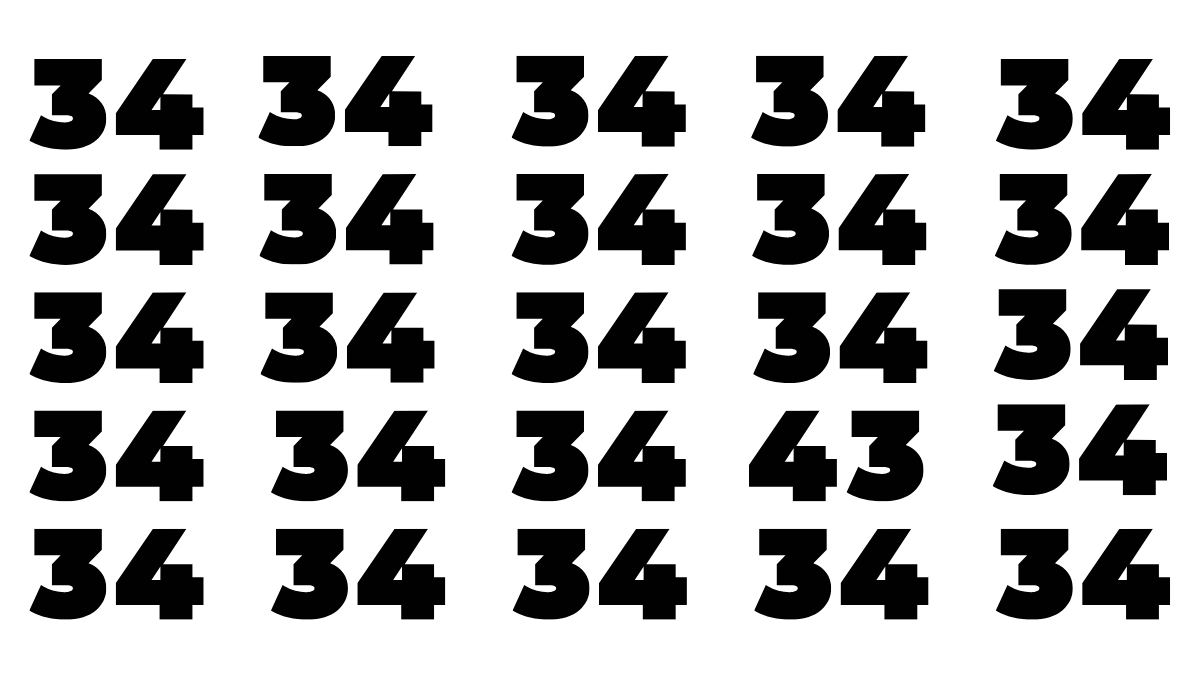 Optical Illusion: Test your Eyesight! Can You Spot the Number 43 in 10 ...