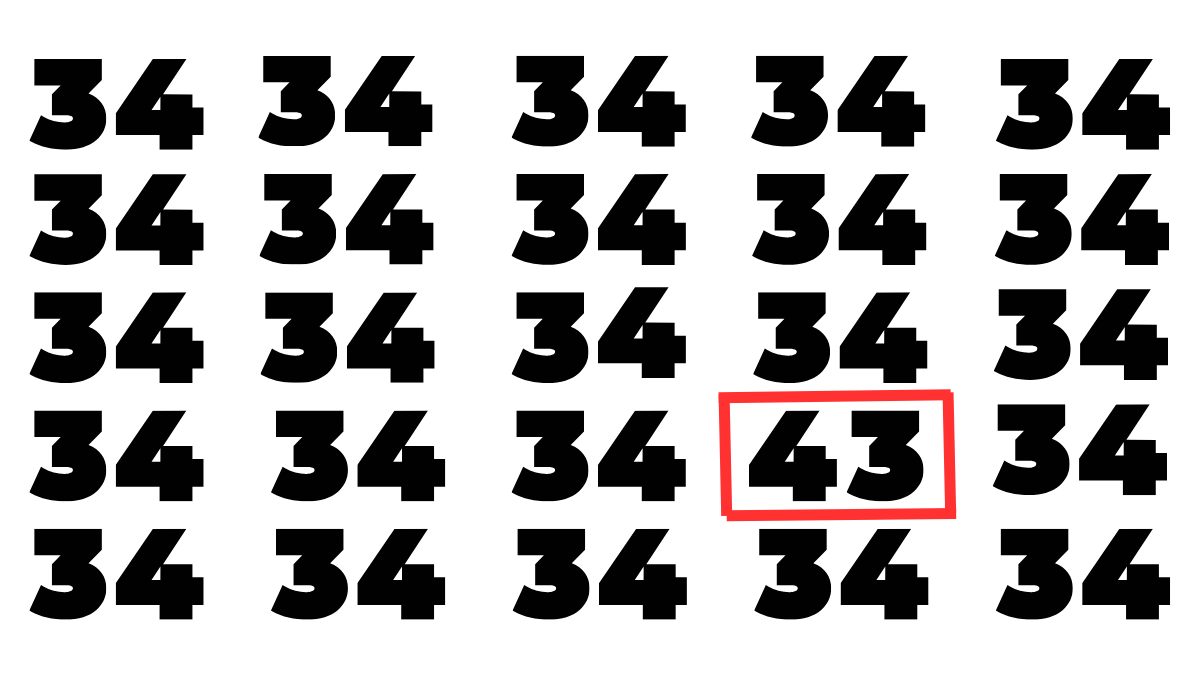 Optical Illusion: Test your Eyesight! Can You Spot the Number 43 in 10 ...
