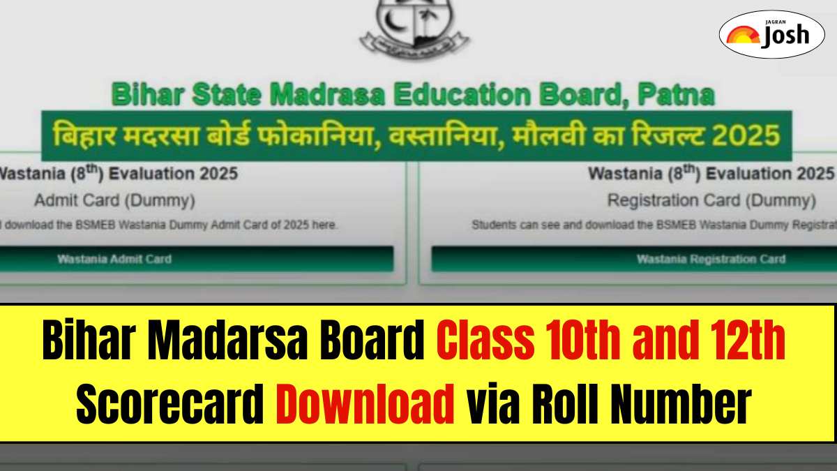 Bihar Madarsa Board Class 10th and 12th Scorecard Download via Roll ...