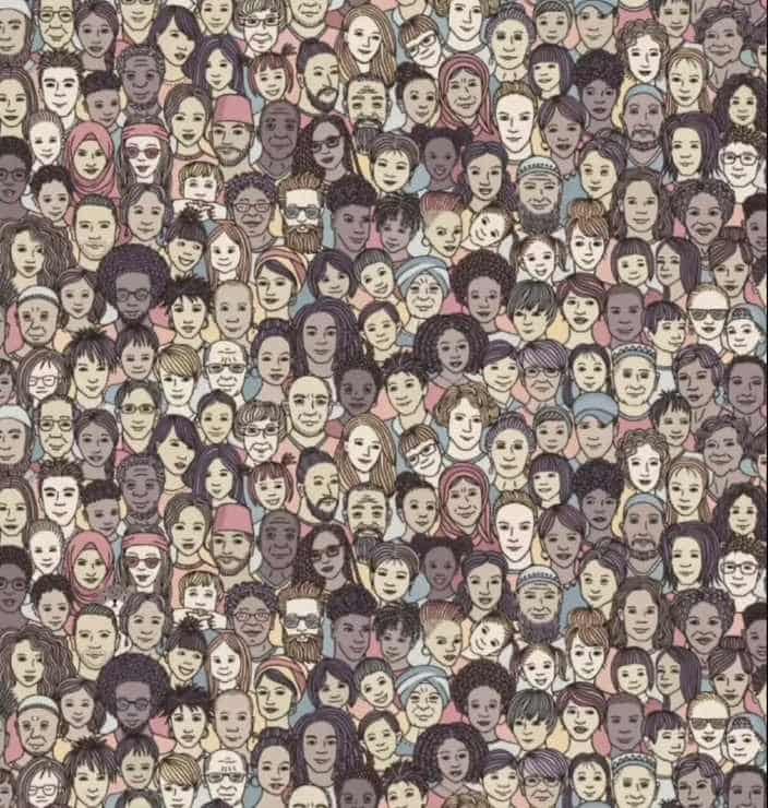 You have superior eyesight if you can spot the hidden cat among humans ...