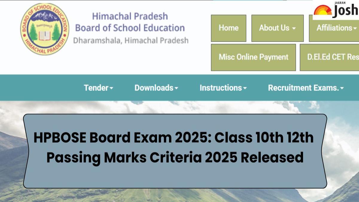 HPBOSE Board Exam 2025: Class 10th 12th passing Marks Criteria 2025 ...