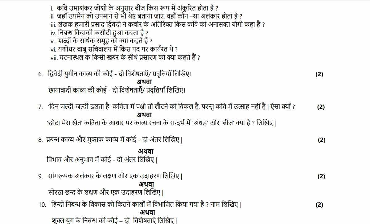 MP Board 12th Model Paper 2024: Download Class 12 Hindi Sample Paper PDF