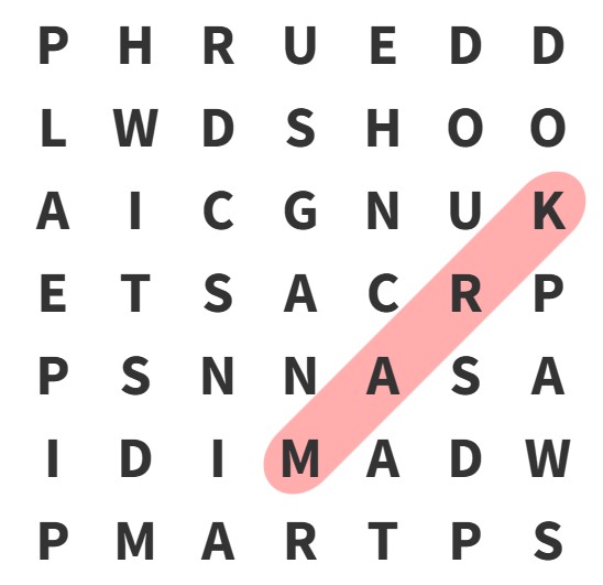 Word Search Puzzle: Find the word 'MARK' in 8 seconds!