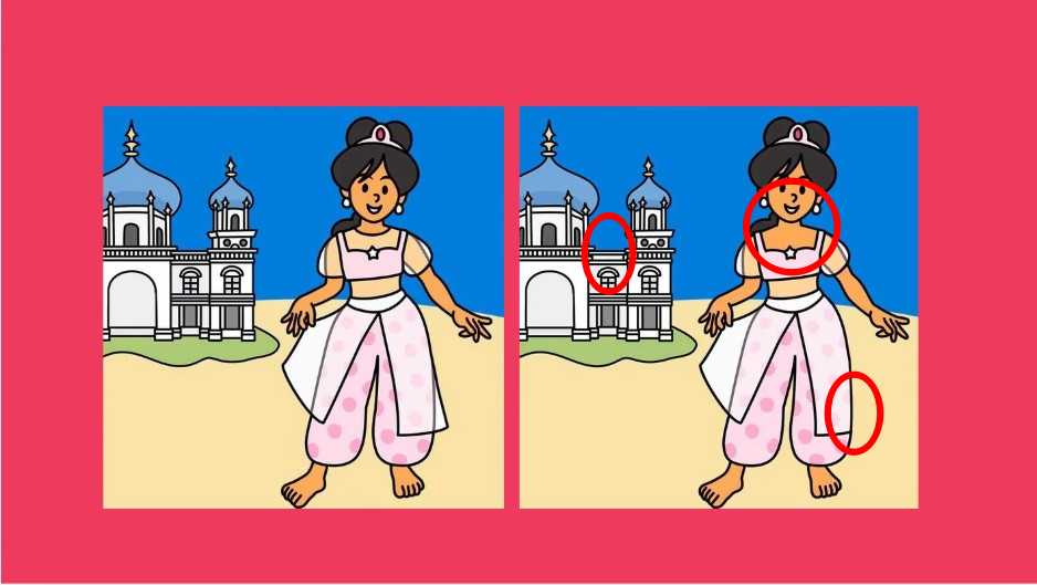 Spot the differences between the princess pictures in 15 seconds!