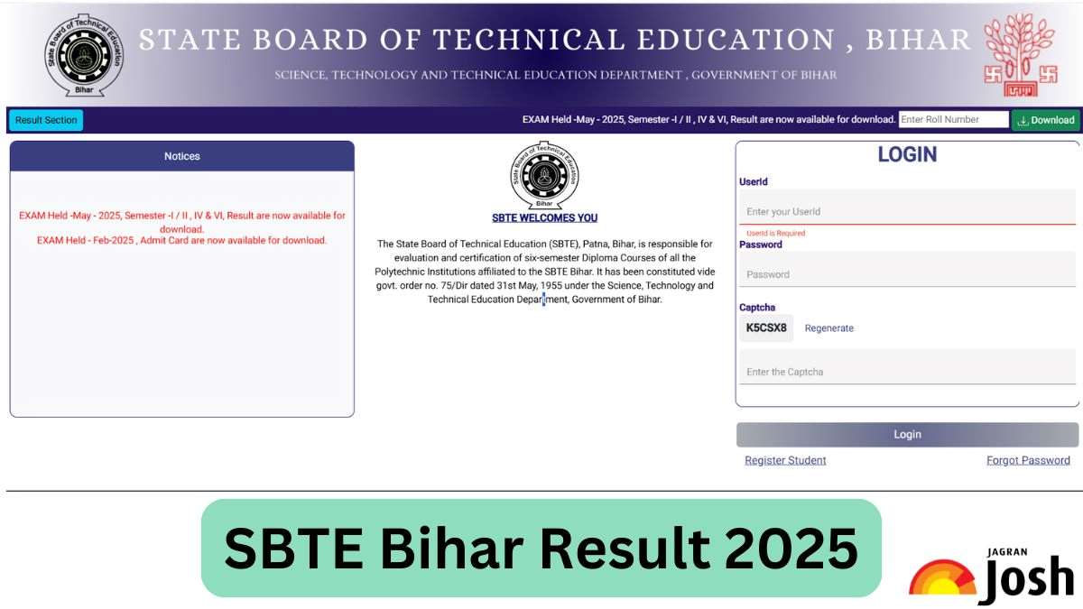 SBTE Bihar Result 2025 OUT on sbte.bihar.gov.in; Direct Link to ...