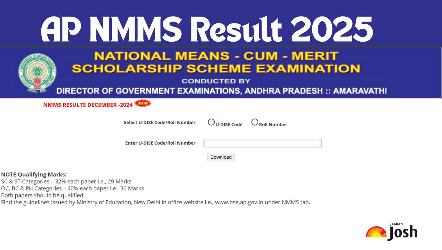 AP NMMS Result 2025 Out at bse.ap.gov.in: Get Direct Download Link & Check District Wise Pass Rate