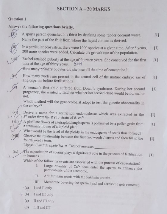 ISC Class 12 Biology Question Paper 2025 Available, Download PDF