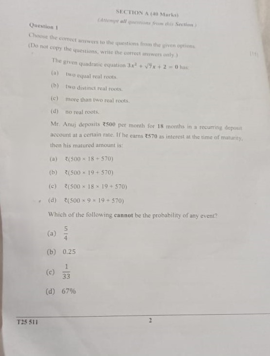 ICSE Class 10 Maths Question Paper 2025: All SETs PDF Download With ...