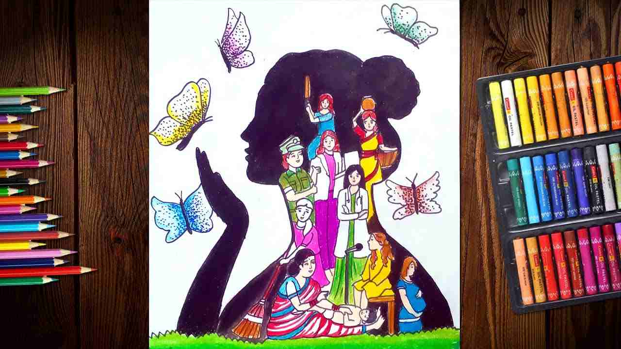 Women’s Day 2025 Drawing: 10+ Unique and Creative Poster Drawing Ideas ...