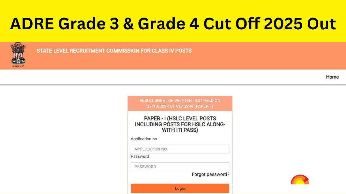 ADRE Cut Off 2025 Out: Check Assam Direct Recruitment Cut Off for Grade ...