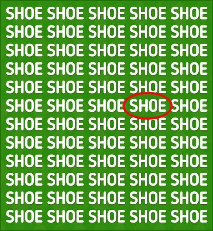 Only 1% with superhuman eyes can find the incorrect spelling in 6 seconds!