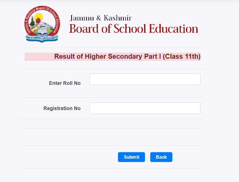 jkbose.nic.in 11th Result 2025 Roll Number: Check and Download Class 11 Jammu and Kashmir ...
