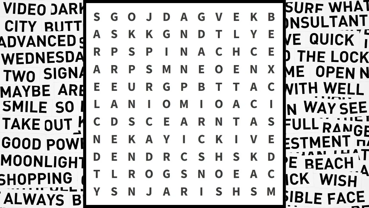 Word Search Puzzles: Only 3% can spot the hidden word in 11 seconds!