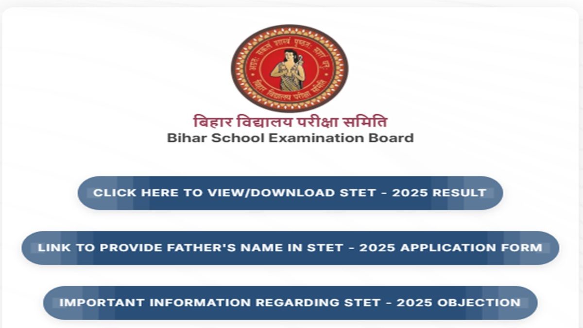 bseb.org Result 2025: STET Result Link Active, Download Paper 1 & 2 ...