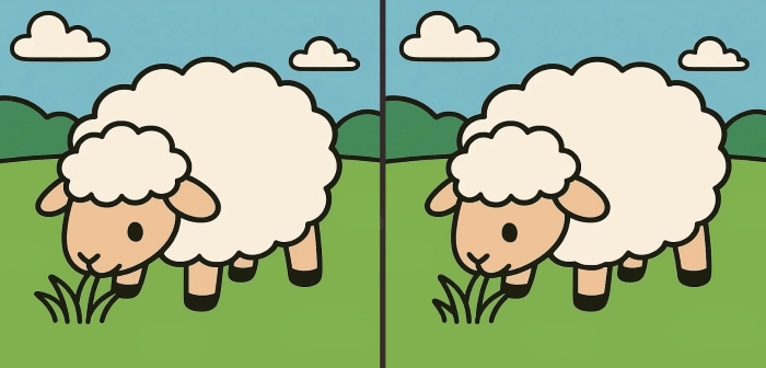 Spot 3 Differences in Sheep Eating Grass- Do You Have Hawkeye Vision to ...
