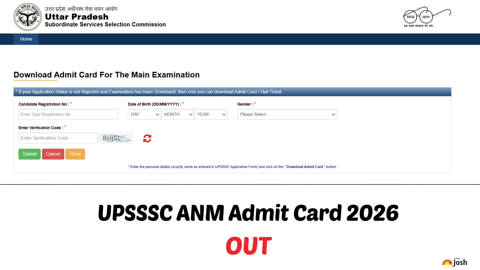 UPSSSC ANM Admit Card 2026 OUT: यूपी ANM एडमिट कार्ड upsssc.gov.in पर ...
