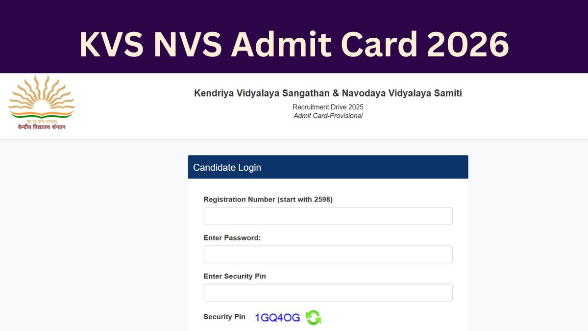 cbse.gov.in KVS NVS Admit Card 2026: केवीएस एनवीएस टीचिंग और नॉन टीचिंग ...