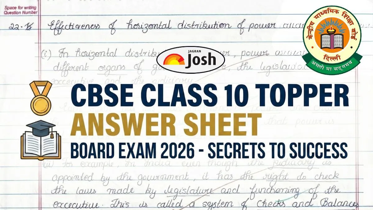 CBSE Class 10 Topper Answer Sheet for Board Exam 2026: Check Last Year ...