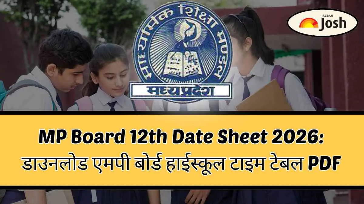 MP Board 12th Date Sheet 2026: Download Time Table PDF