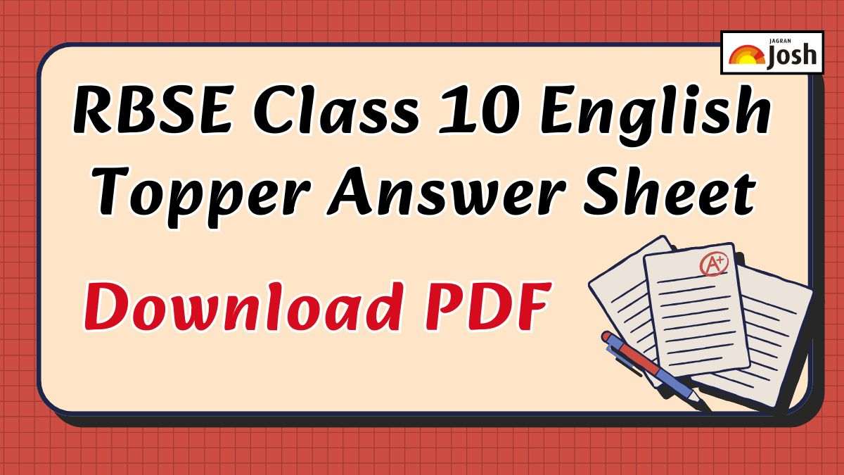 RBSE Class 10 English Topper Answer Sheet: Check & Download PDF for ...
