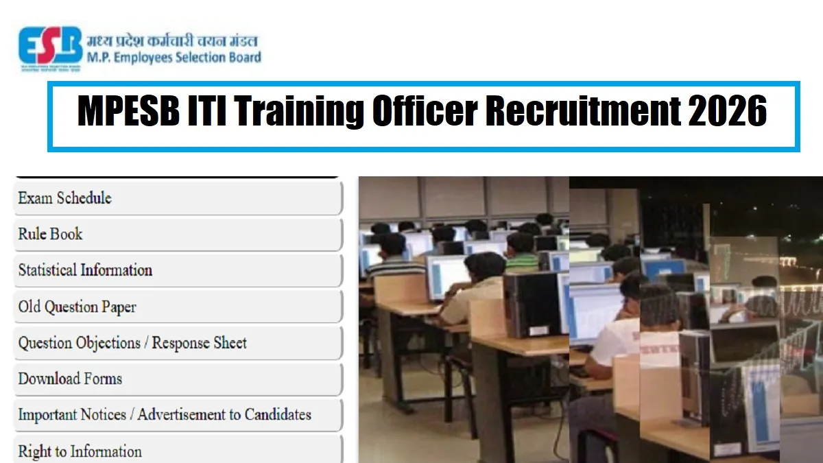 MP ITI TO Vacancy 2026 Notification Out for 1120 Vacancies, Check Apply ...