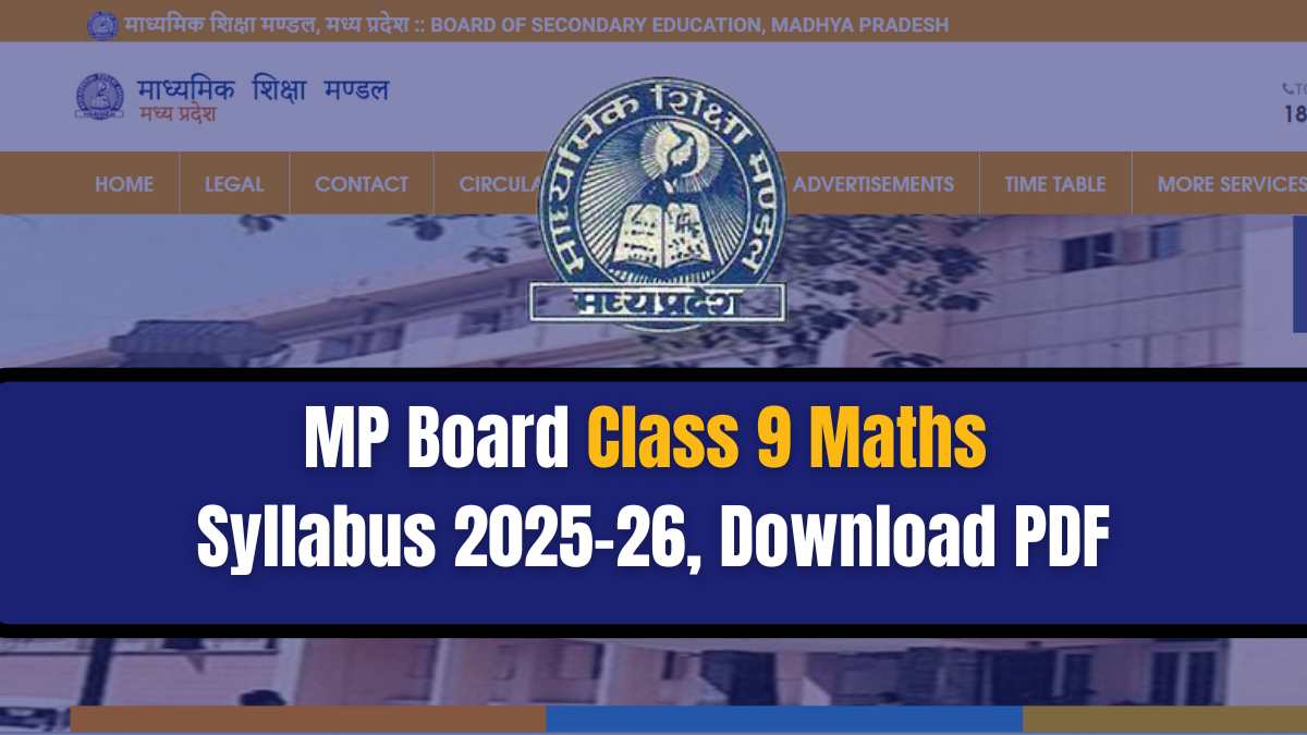 MP Board Class 9 Maths Syllabus 2025-26: Download PDF & Exam Pattern