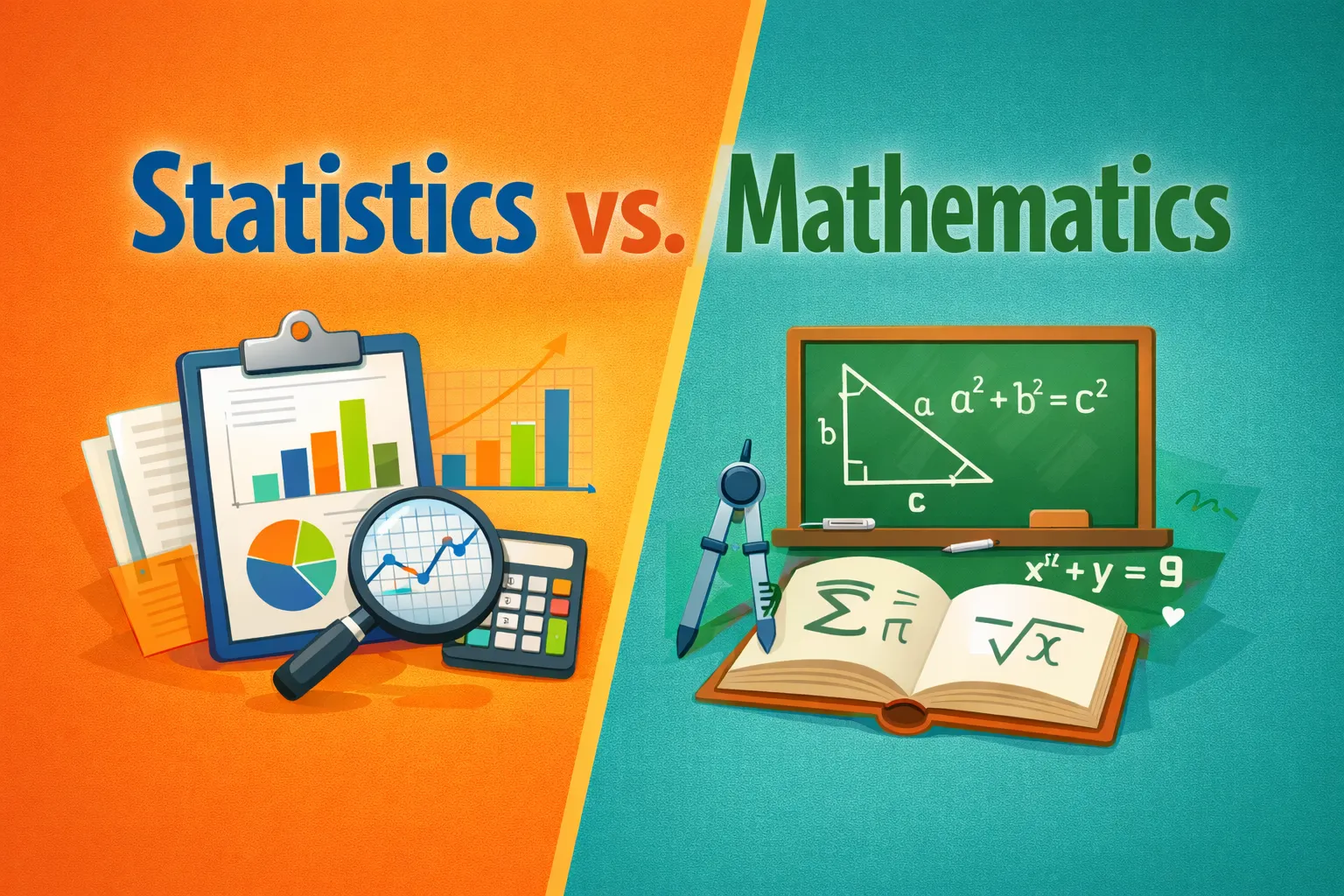 Statistics vs. Mathematics: Which has more Practical Learning?