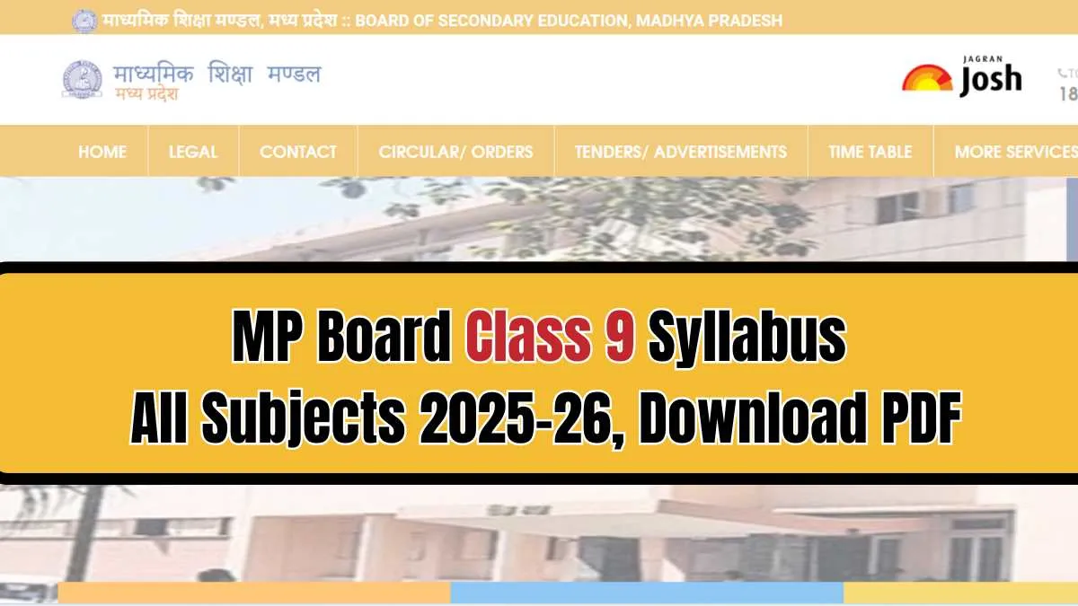 MP Board Class 9 Syllabus 2025-26: Download PDF & Exam Pattern
