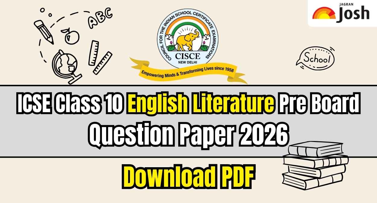 ICSE Class 10 English Literature Pre Board Question Paper 2026 ...