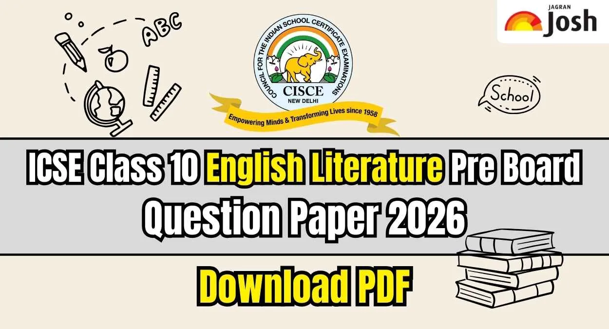 ICSE Class 10 English Literature Pre Board Question Paper 2026 ...
