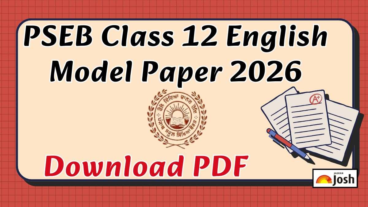 PSEB Class 12 English Model Paper 2026, Download PDF