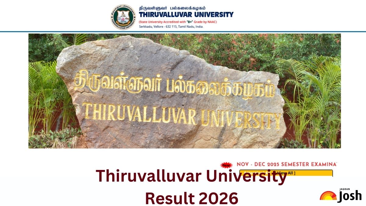 Thiruvalluvar University Result Out For Nov-Dec 2025 Exams; Download ...