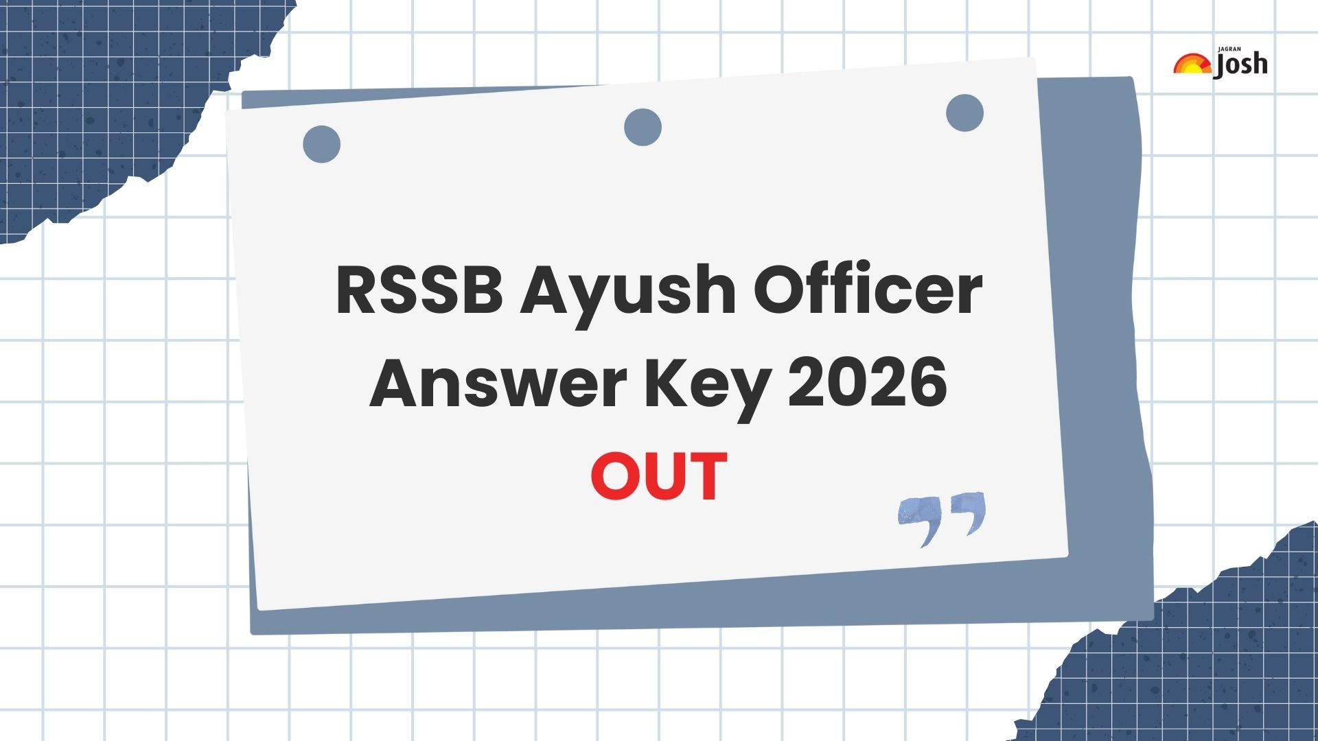 RSSB Ayush Officer Answer Key 2026 OUT: राजस्थान आयुष अधिकारी उत्तर ...