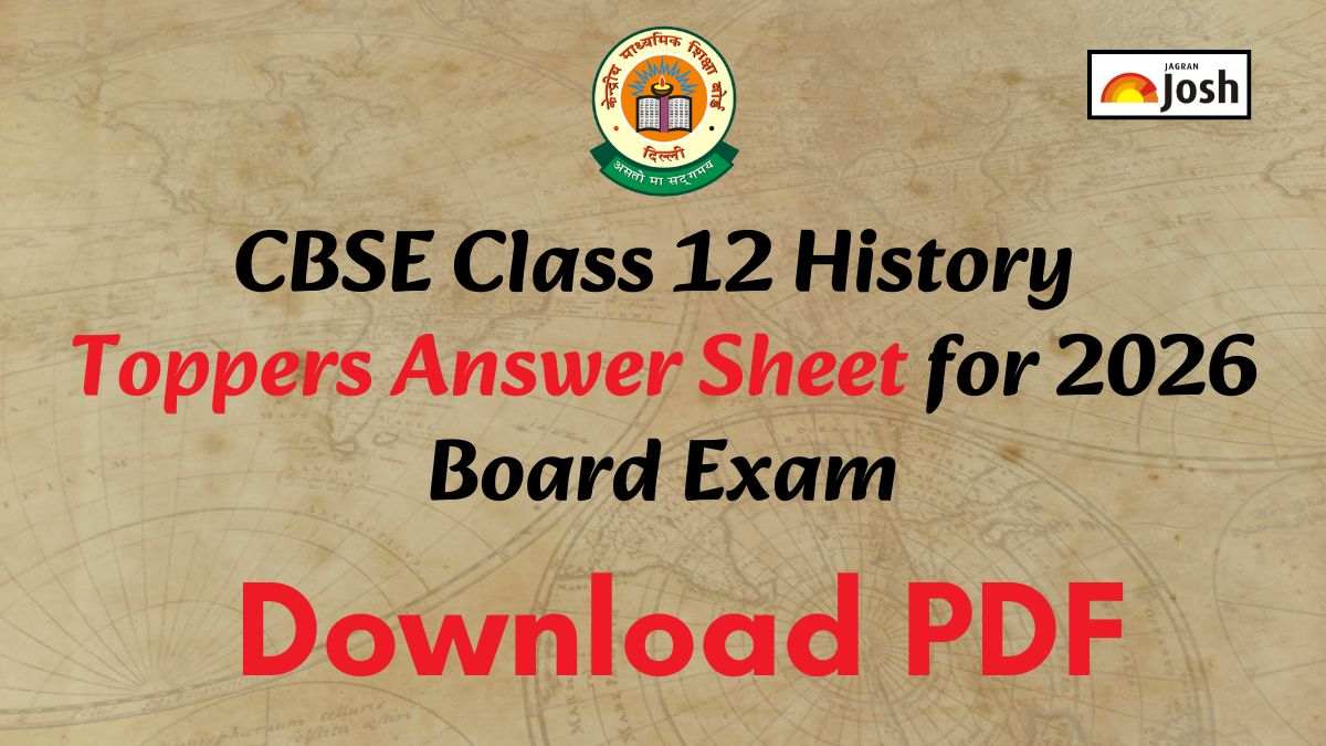 CBSE Topper Answer Sheet Class 12 History for 2026 Board, Download PDF