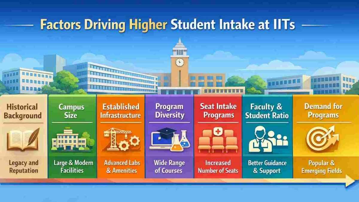 Which IIT has the Maximum Student Intake Per Year?