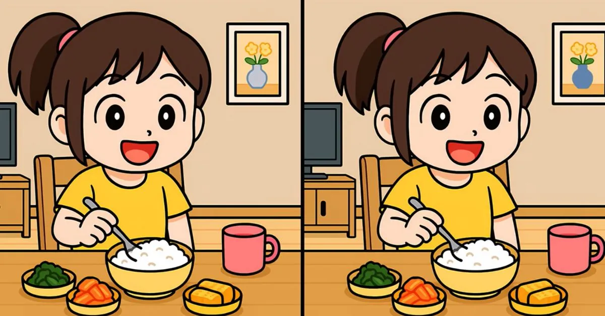 Spot the Difference: Find 3 Changes in a Girl Eating Food Image in 49 ...
