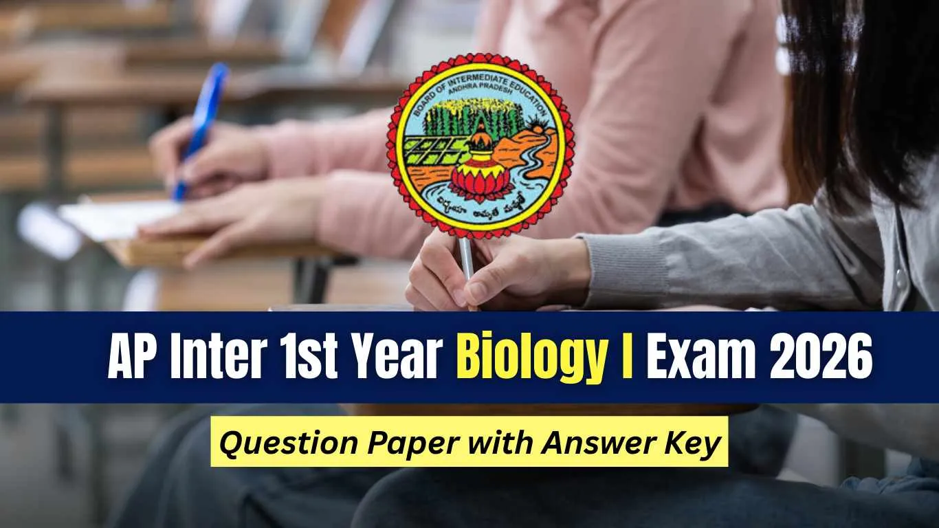 AP Inter 1st Year Biology I Exam 2026: Download Question Paper with ...