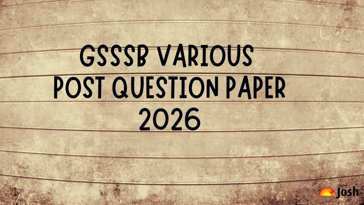 GSSSB Question Paper 2026 Released: Download Official PDFs at gsssb ...