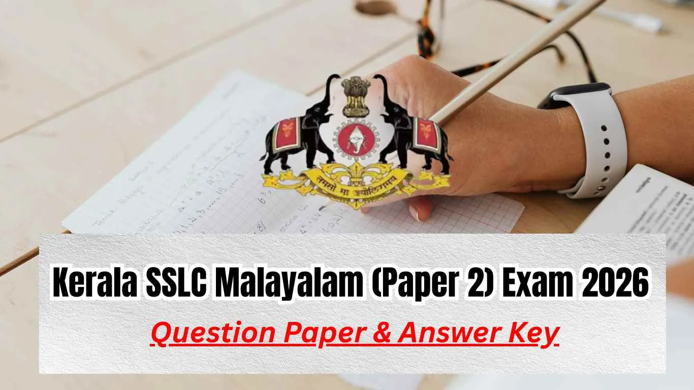 Kerala SSLC Malayalam (Paper 2) Exam 2026: Download Question Paper ...