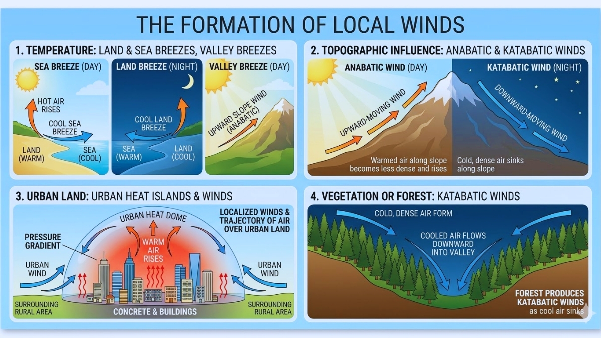 List of the local Winds in India