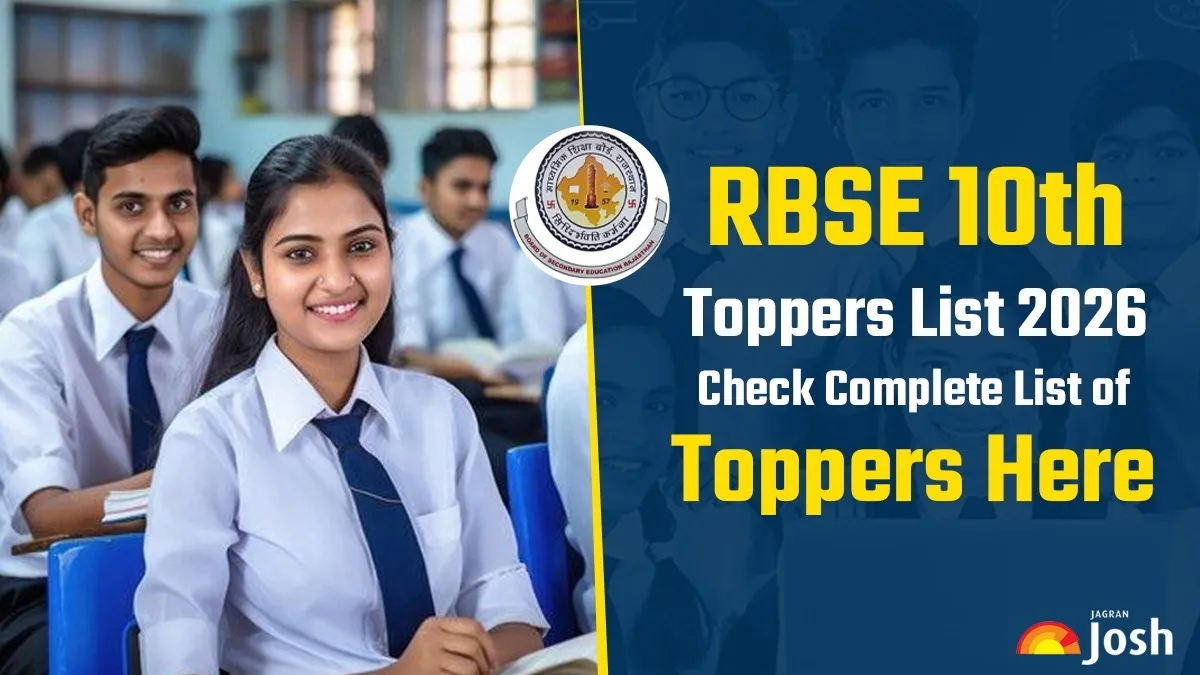 RBSE 10th Toppers List 2026: Check RBSE Board Toppers List and Merit Scores