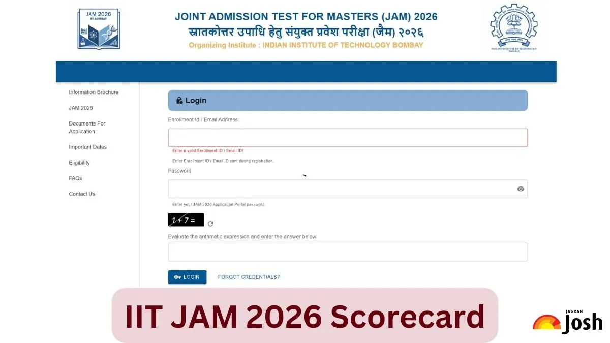 IIT JAM 2026 Scorecard OUT at jam2026.iitb.ac.in; Direct Link to ...